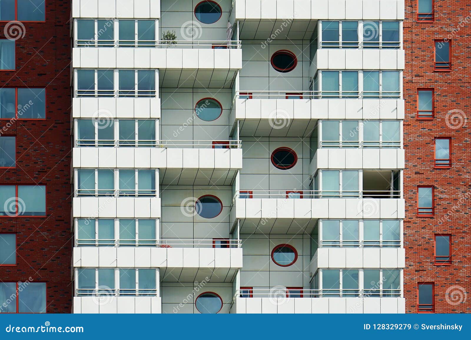 The Facade of a Residential Building. Texture Stock Image - Image of ...