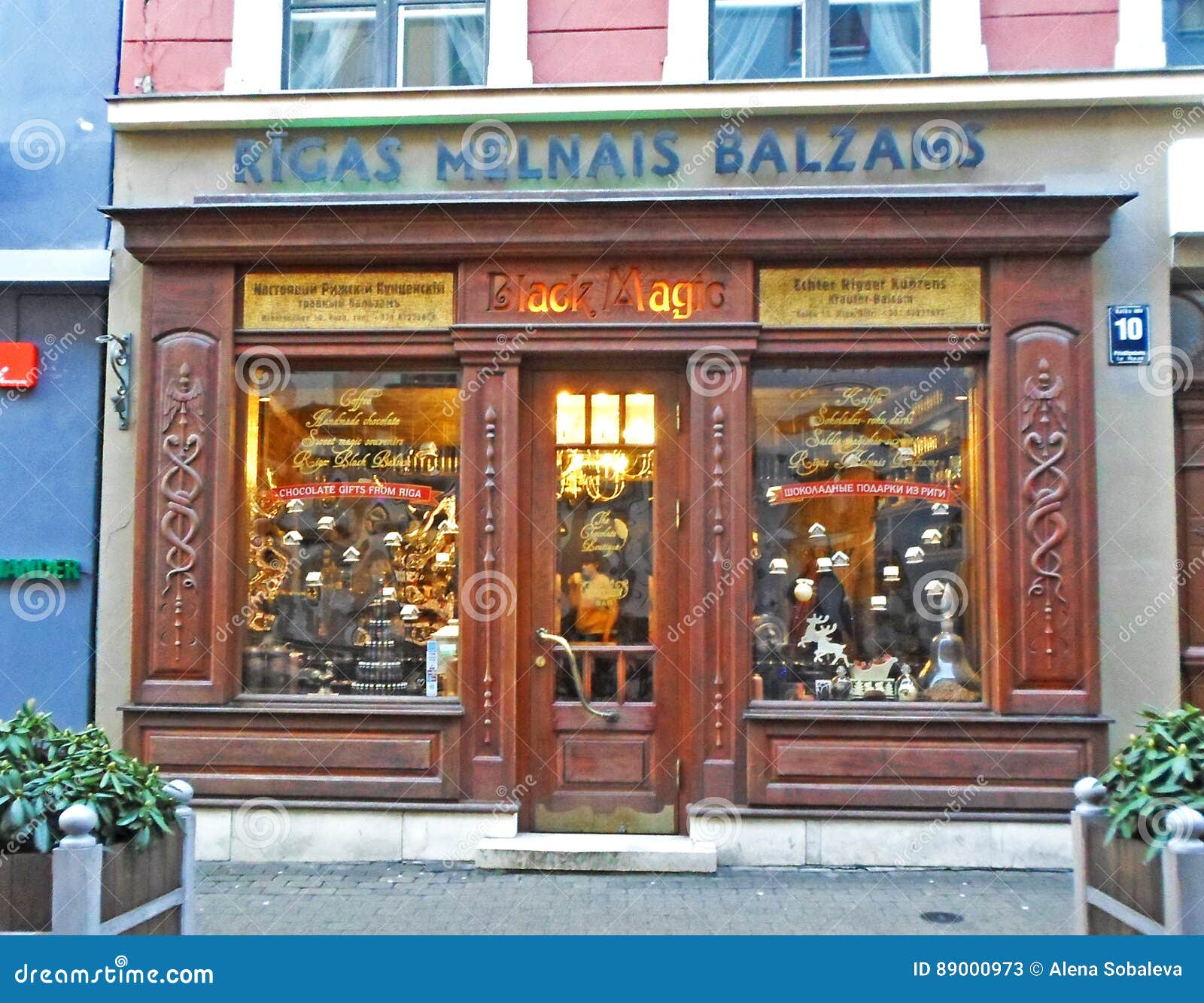 The Facade of Riga Black Magic Bar Editorial Stock Photo - Image of ...