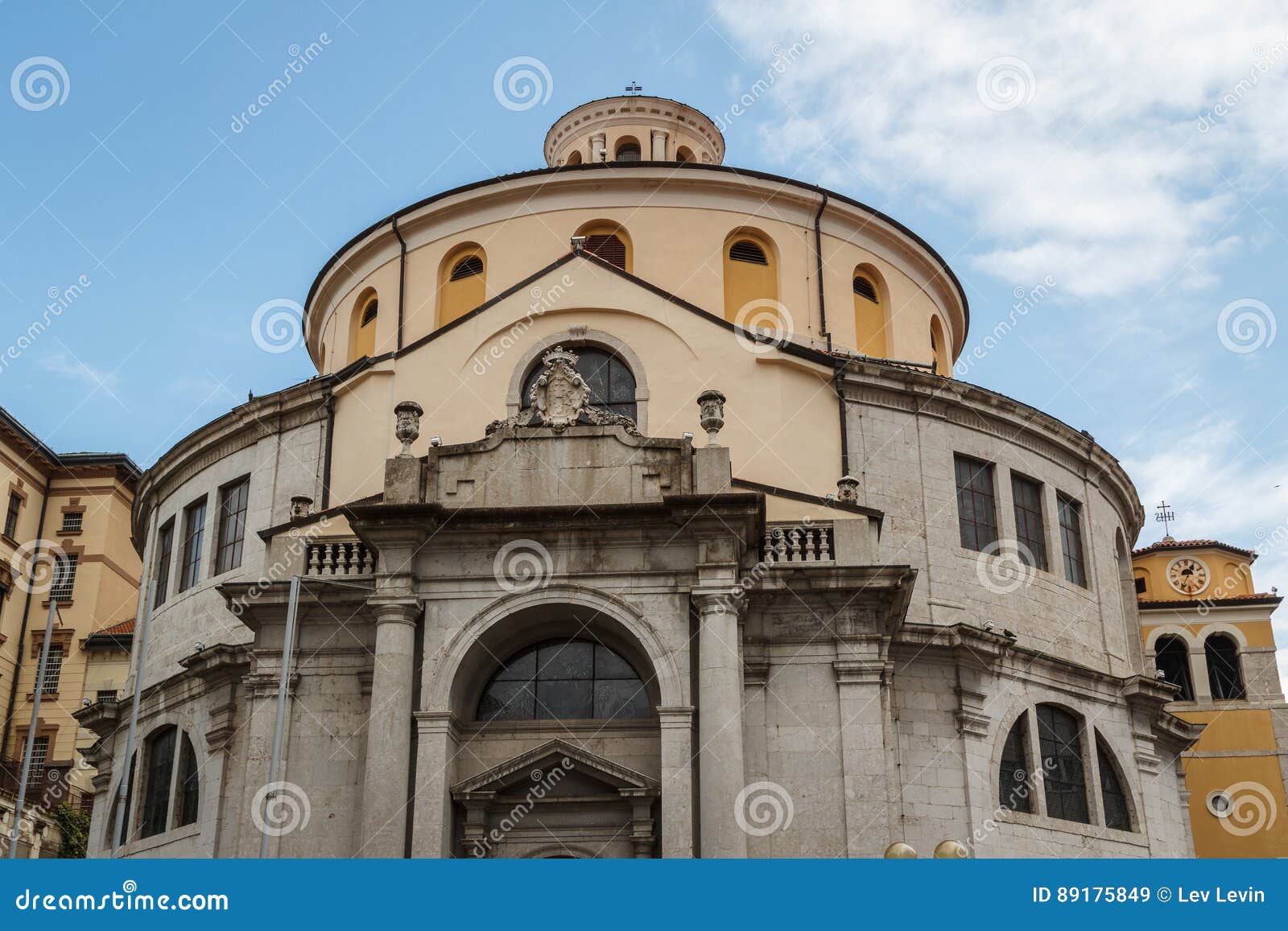 Facade of Rijeka Cathedral, Istria Stock Image - Image of landmark ...