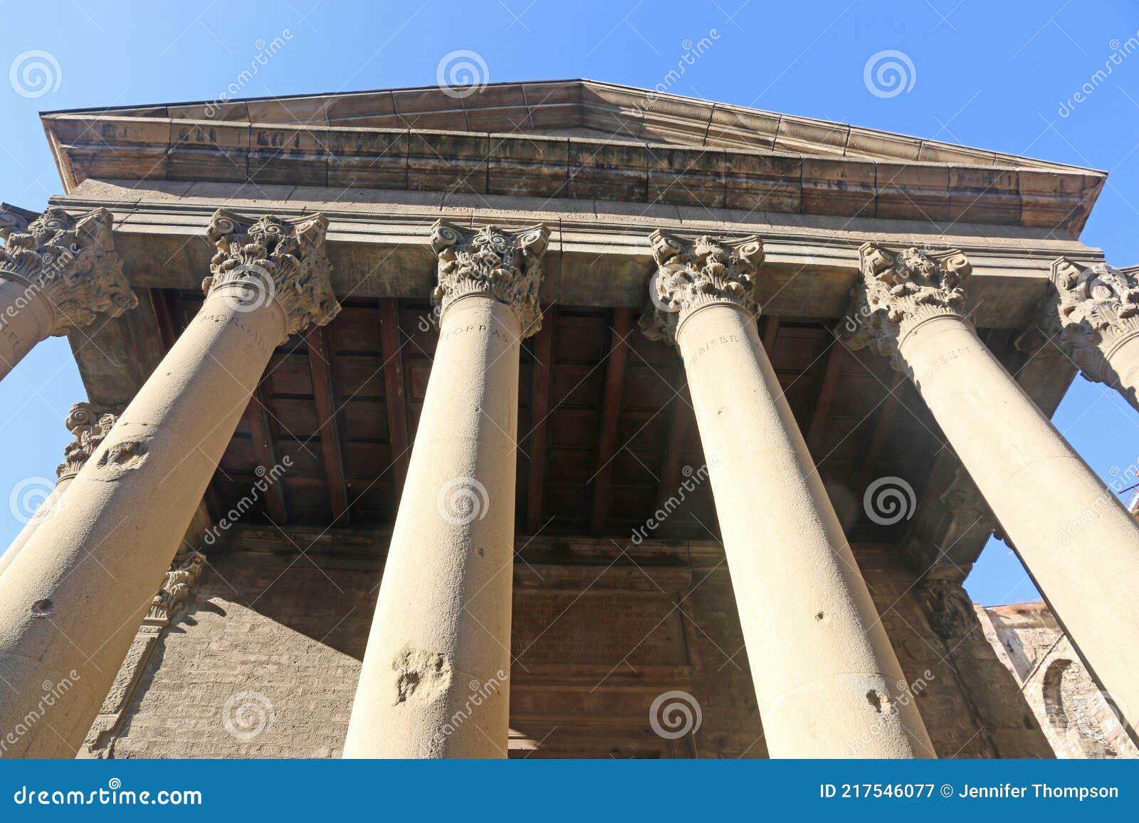 Roman Temple of Vic, Spain stock image. Image of ancient - 217546077