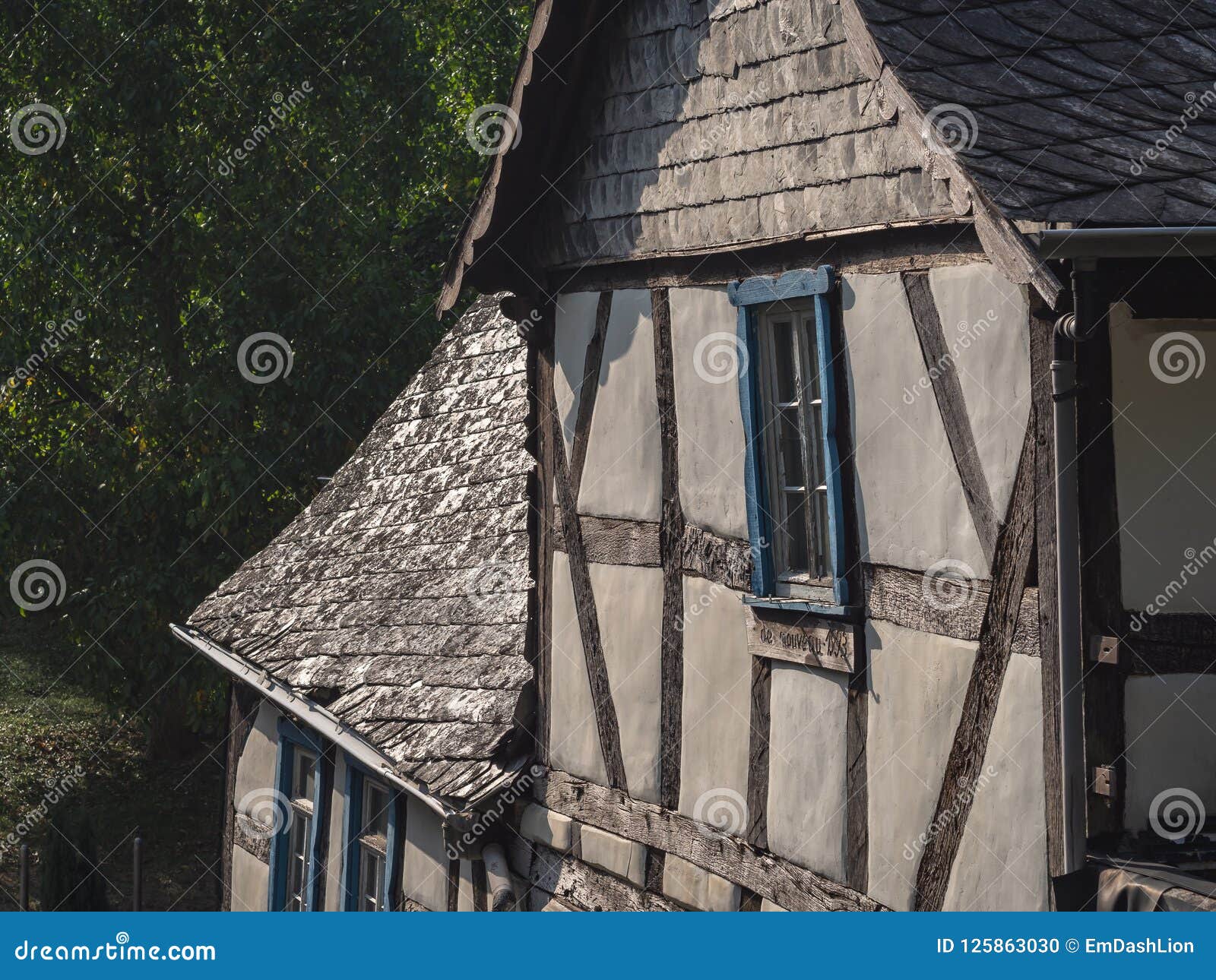Facade Of A Rustic Half-timber House In Germany Royalty-Free Stock ...