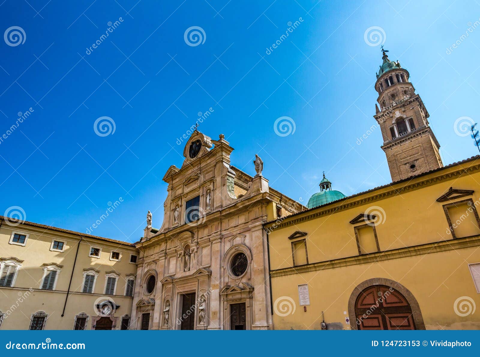 Church in Parma stock image. Image of square, facade - 124723153