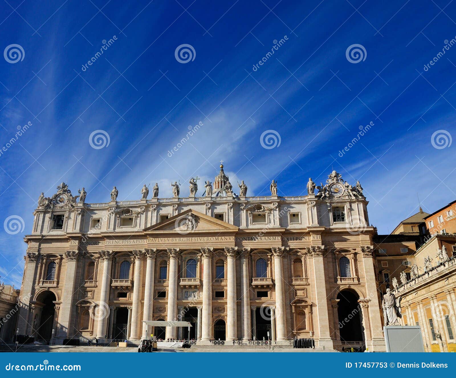 Facade of the Saint Peter, Rome Editorial Stock Photo - Image of stairs ...