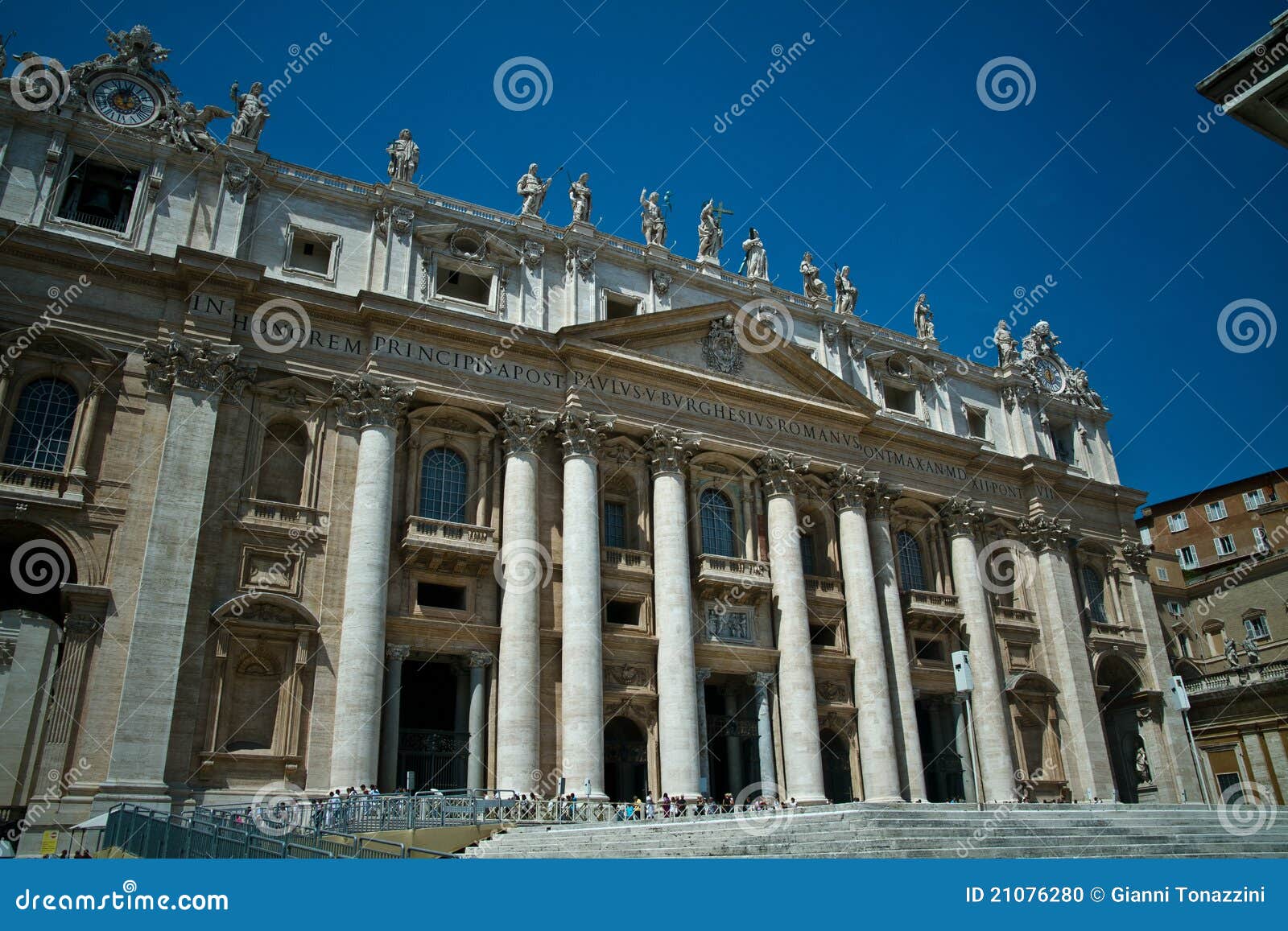 Facade of the Saint Peter, Rome Stock Photo - Image of sistine, peter ...