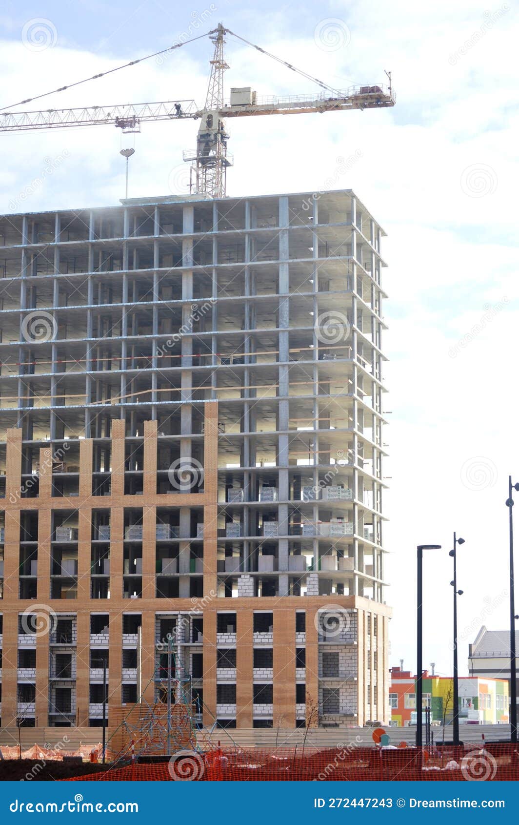 Skyscraper construction stock image. Image of financial - 272447243