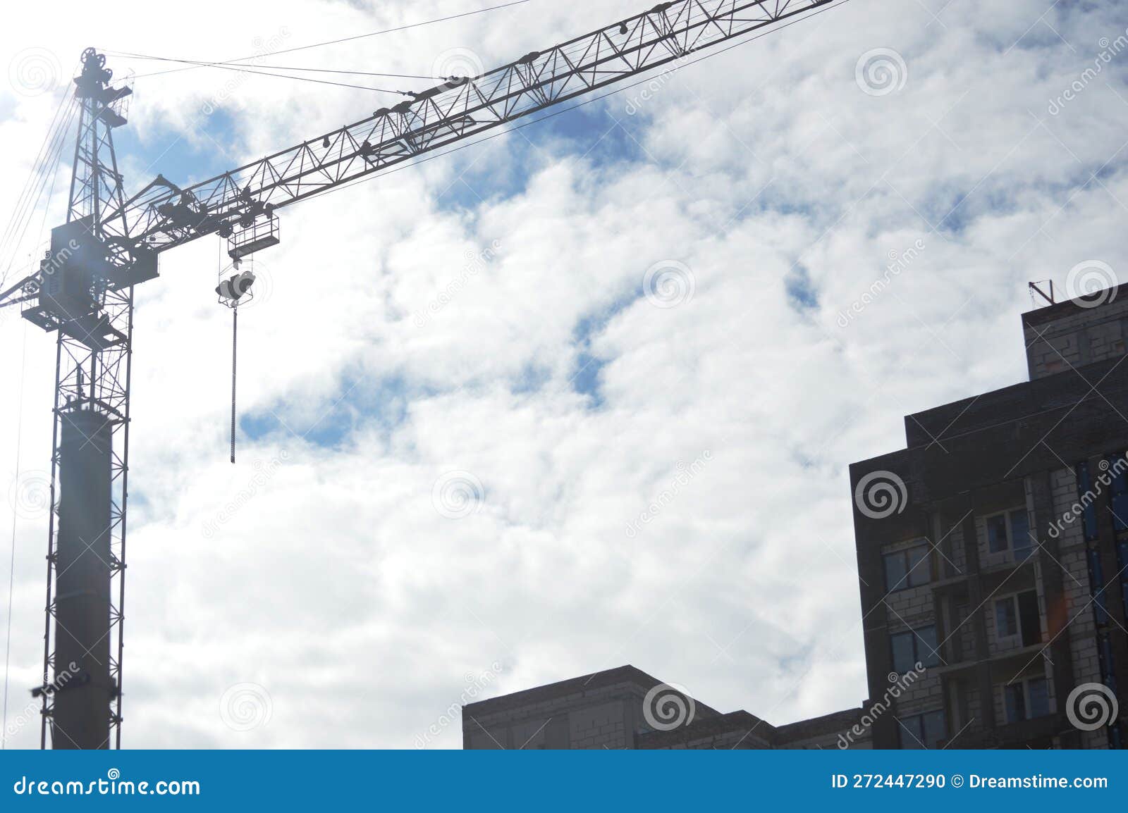 Skyscraper construction stock photo. Image of financial - 272447290
