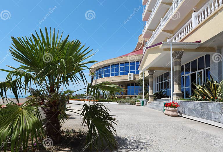 Facade of southern hotel stock image. Image of posh, europe - 10698995