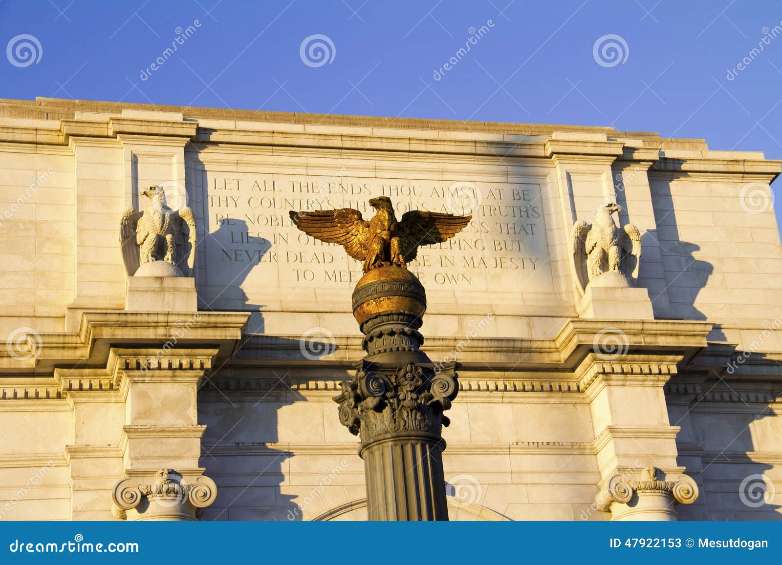 Facade Statues of Union Station Building Stock Image - Image of ride ...