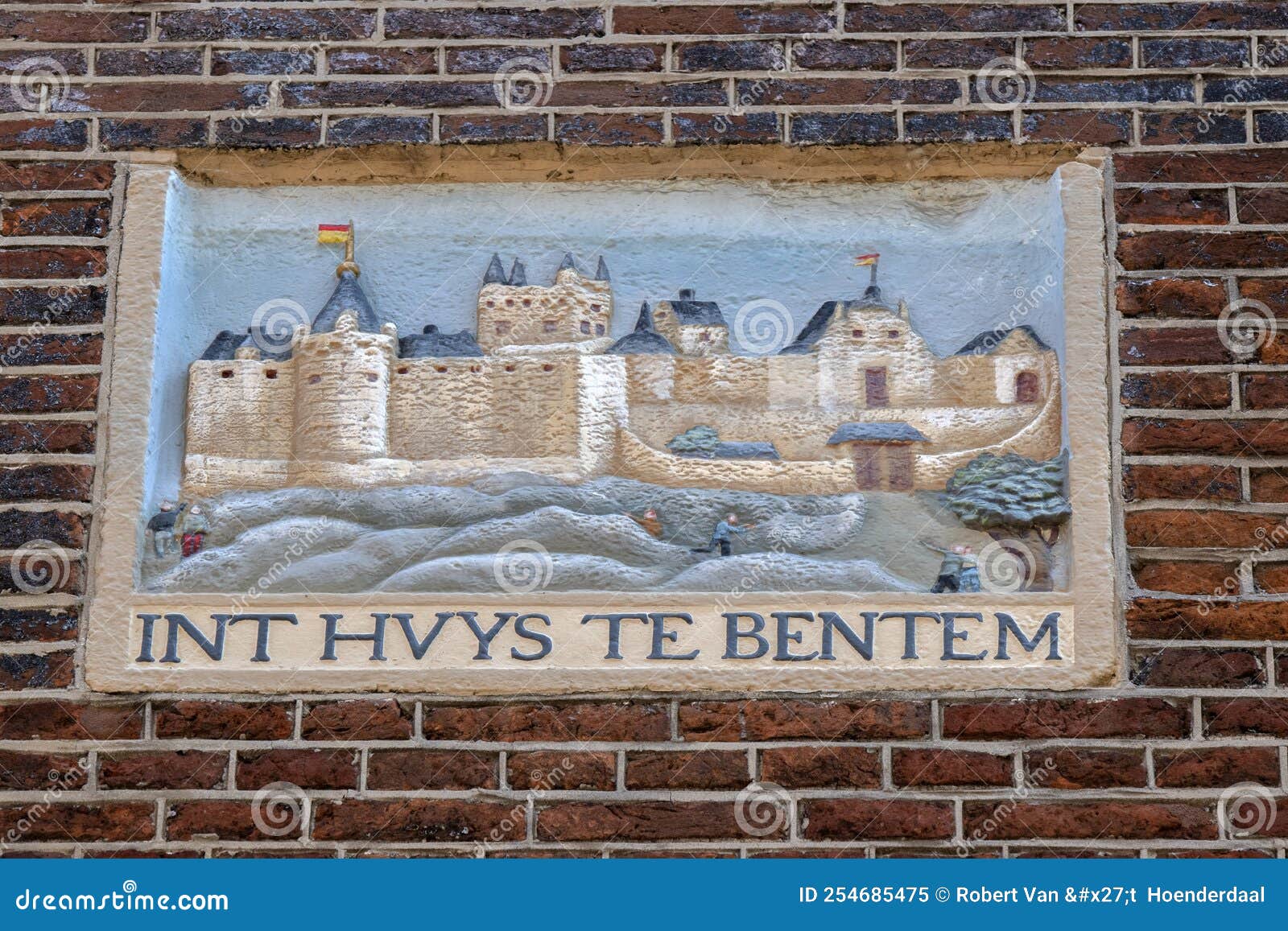 Facade Stone Int Huys Te Bentem at Amsterdam the Netherlands 23-6-2022 ...