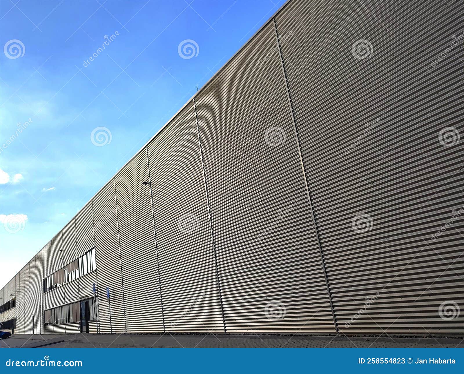 The Facade of the Storage Hall Stock Image - Image of transport, roof ...