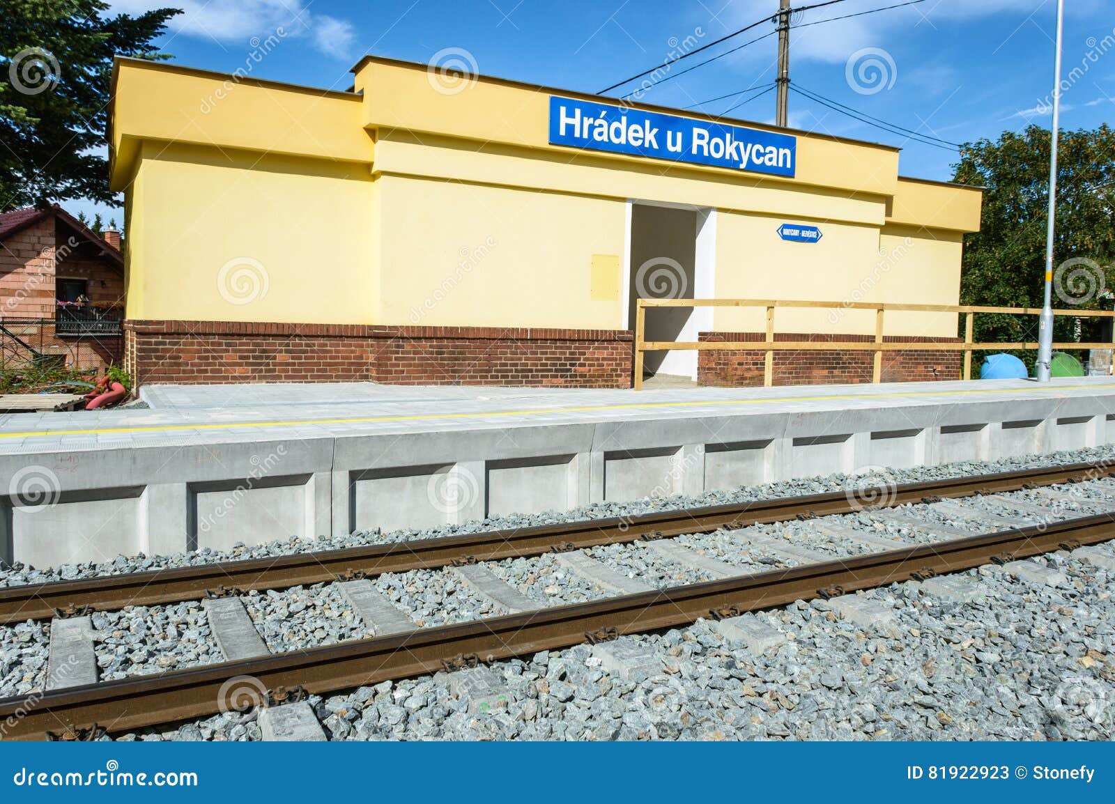 Layout Of Railway With Locomotive And Carriages In Royalty-Free Stock ...