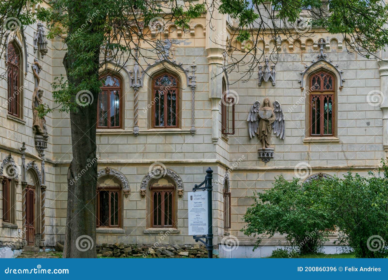 The Facade of the Sturdza Castle from Miclauseni, Romania Stock Photo ...