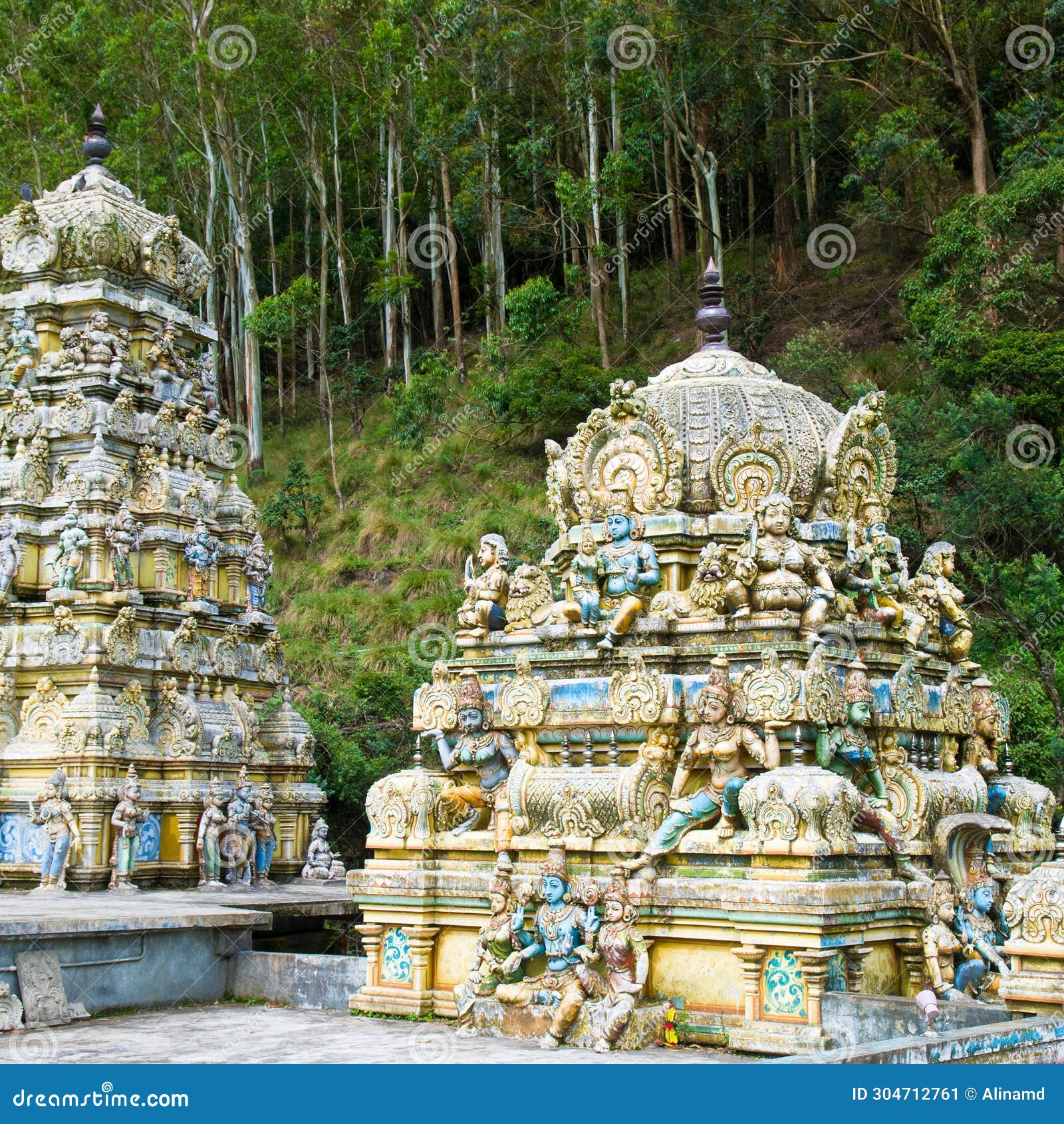 Facade of the Temple of the Monkey God Stock Image - Image of lanka ...