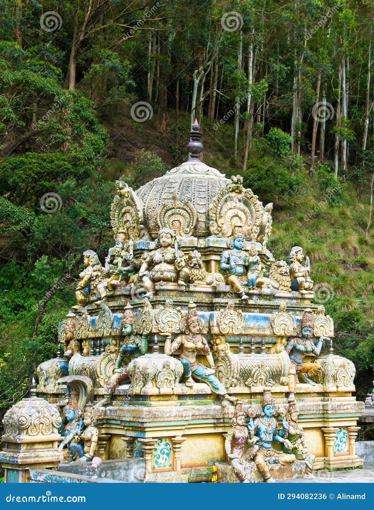 Facade of the Temple of the Monkey God. Vertical Photo Stock Photo ...