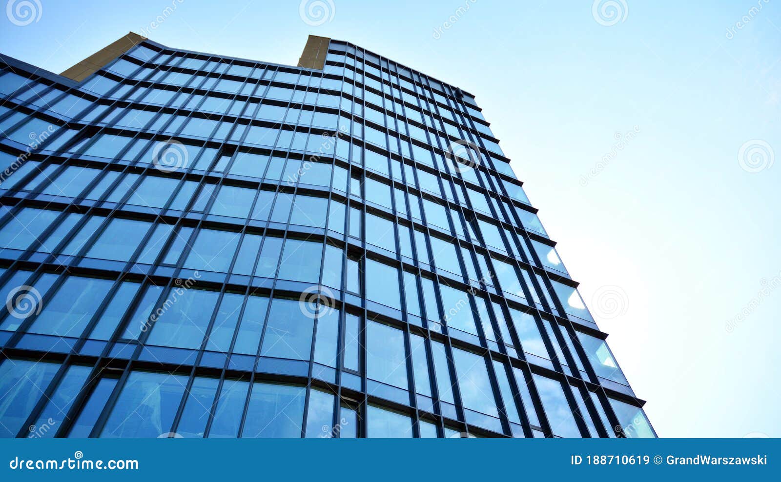 Facade Texture of a Glass Mirrored Office Building. Stock Image - Image ...