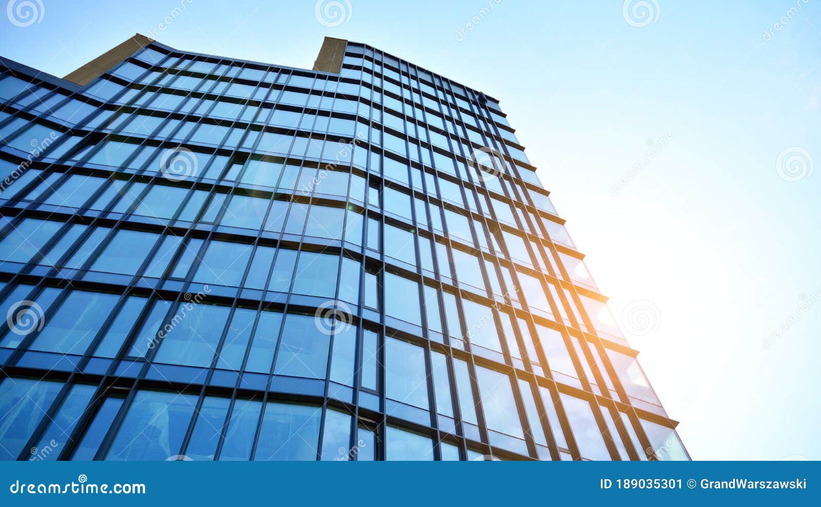 Facade Texture of a Glass Mirrored Office Building. Stock Image - Image ...