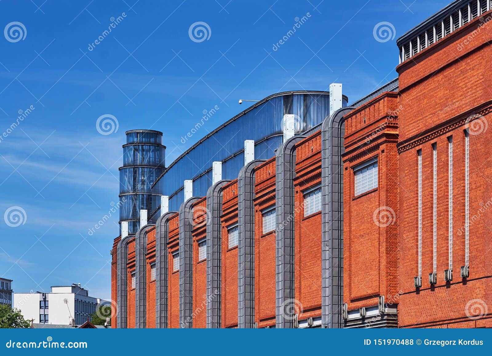 Facade and Tower of Old Brewery Stock Photo - Image of redbrick, tower ...