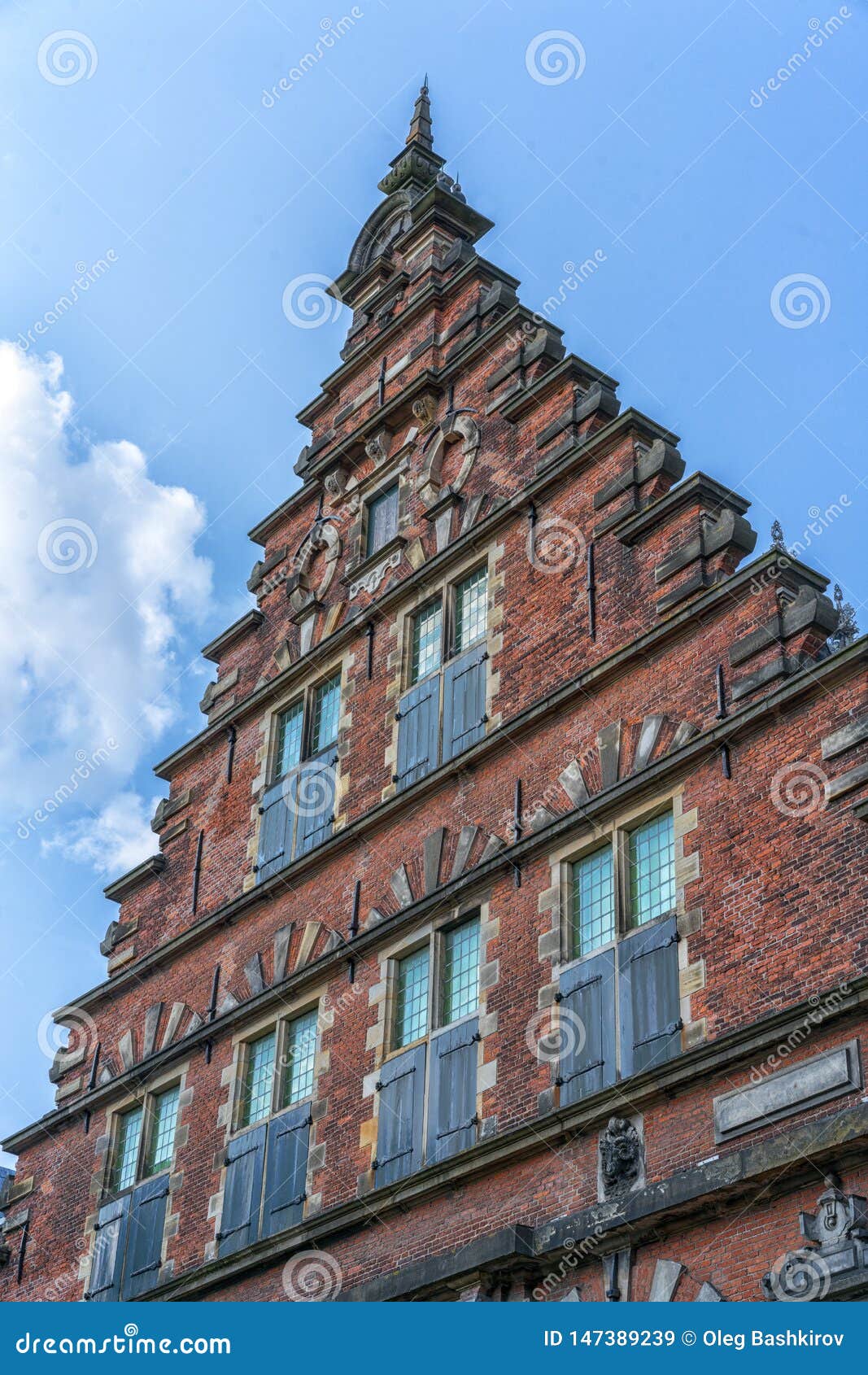 Facade of Traditional Dutch Old Houses Stock Image - Image of home ...