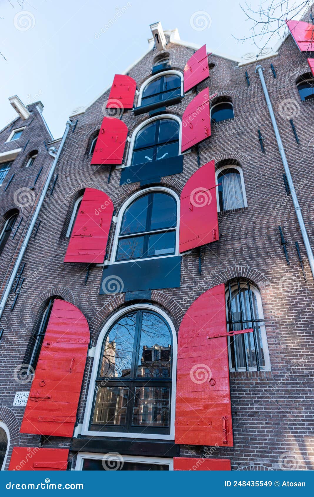 Facade of a Traditional House in Amsterdam Stock Image - Image of open ...