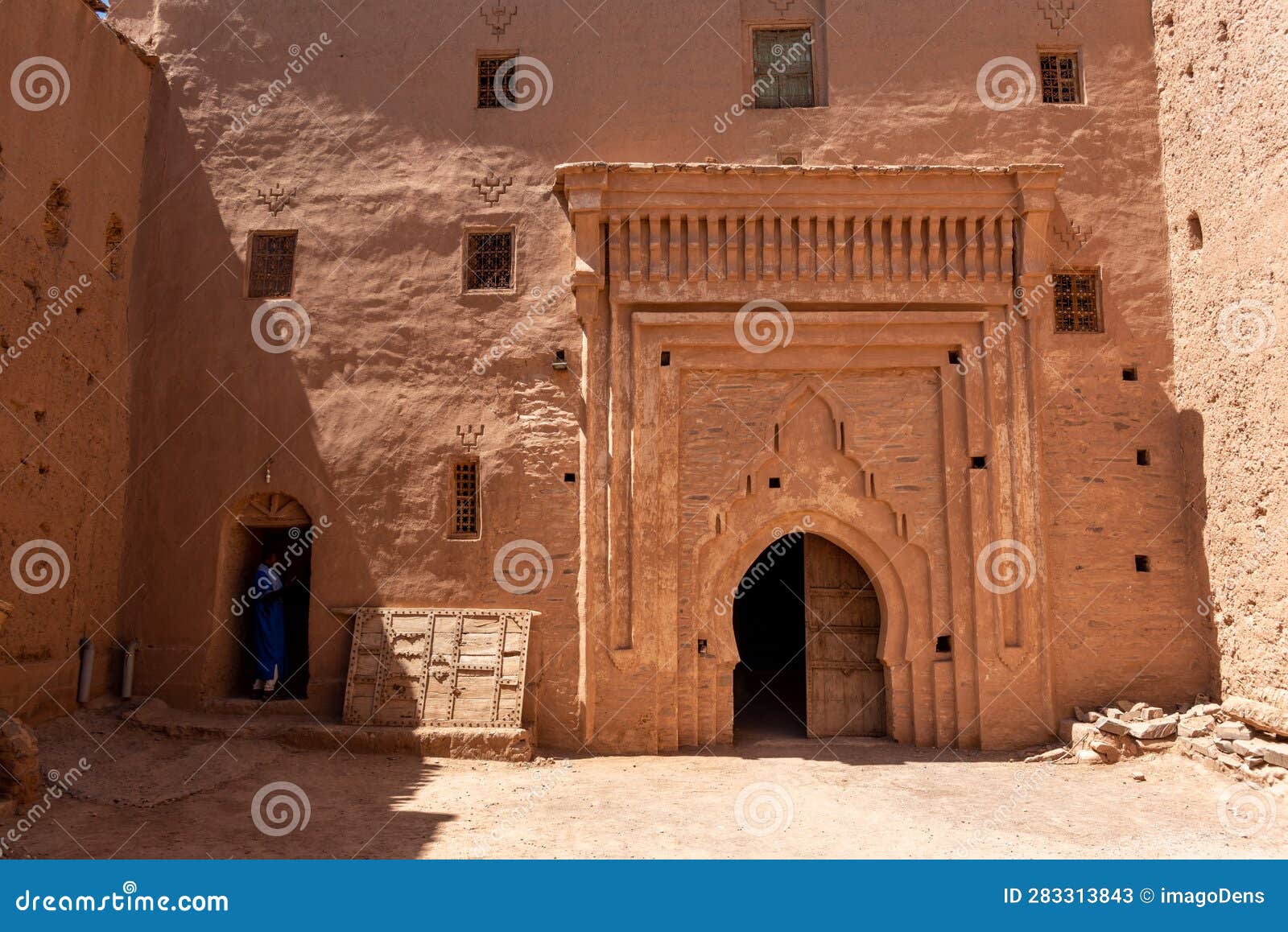 Facade of a Typical Berber House Build of Clay Stock Image - Image of ...