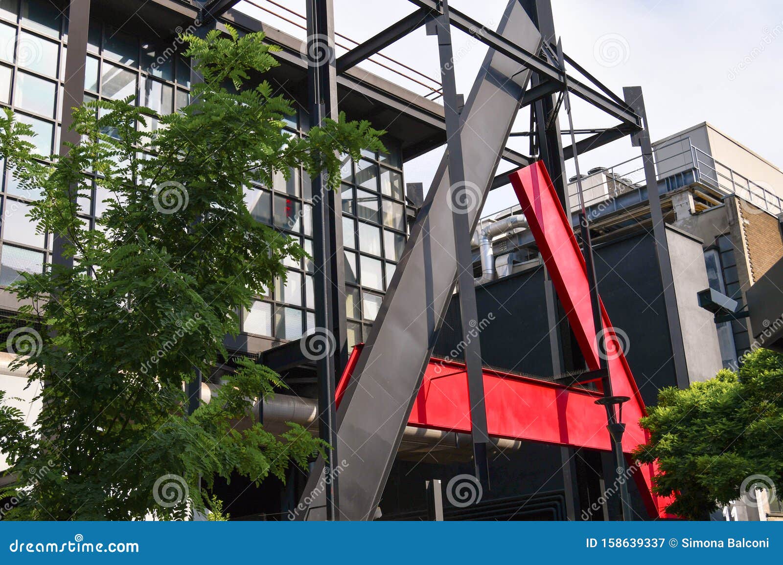 Facade of the University of Architecture of Milan Stock Image - Image ...