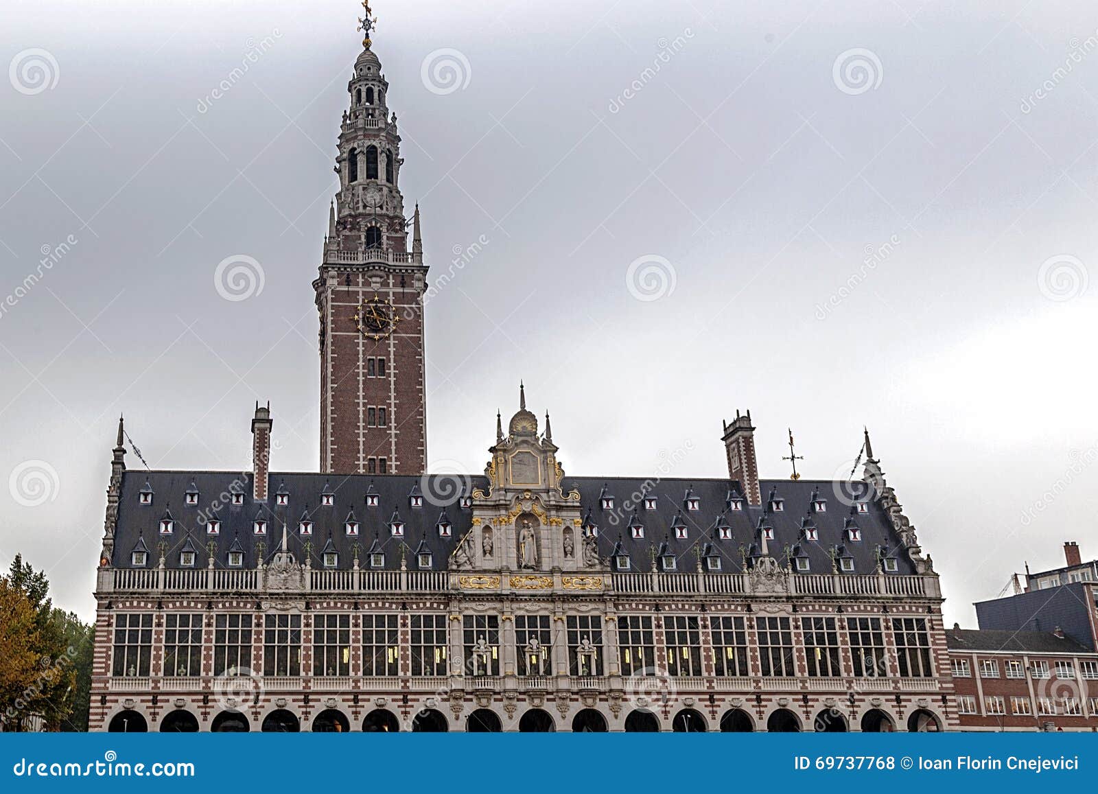 Facade of University Library of Leuven, Belgium Editorial Stock Photo ...