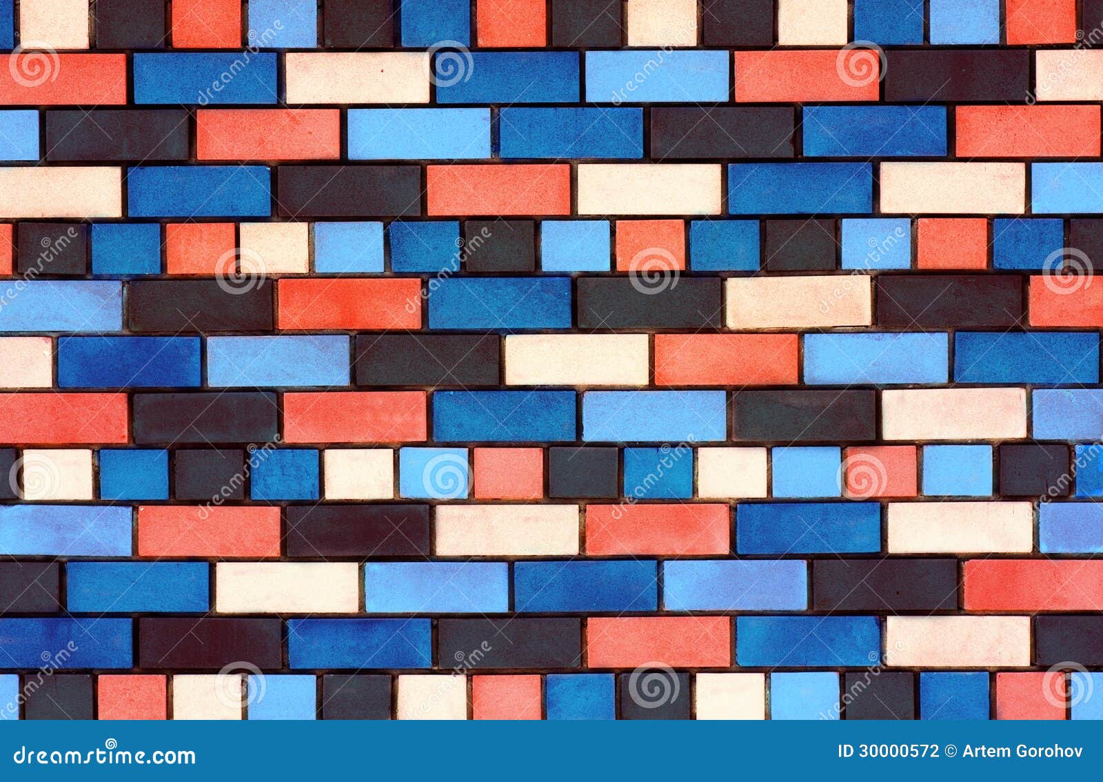 Colorful brick wall stock photo. Image of colorful, building - 30000572