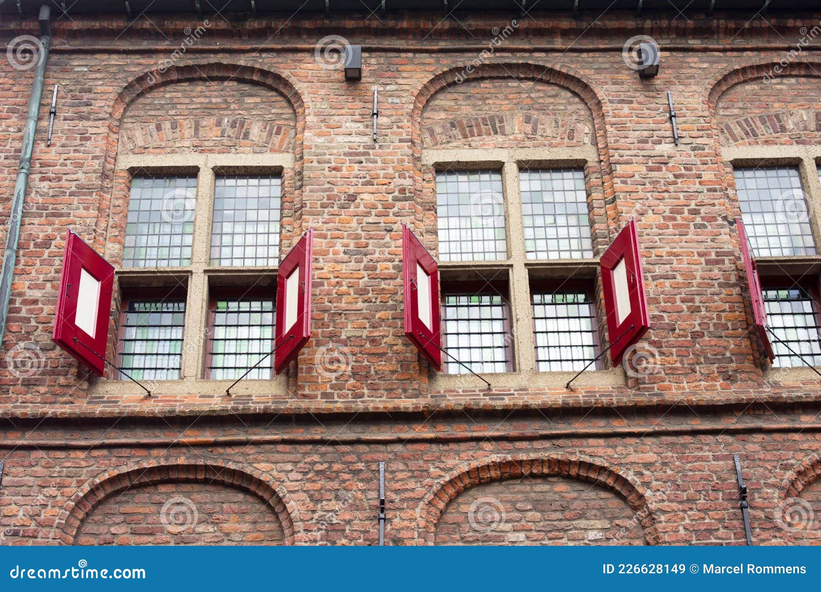 Facade with Window of a Medieval House Stock Image - Image of landmark ...