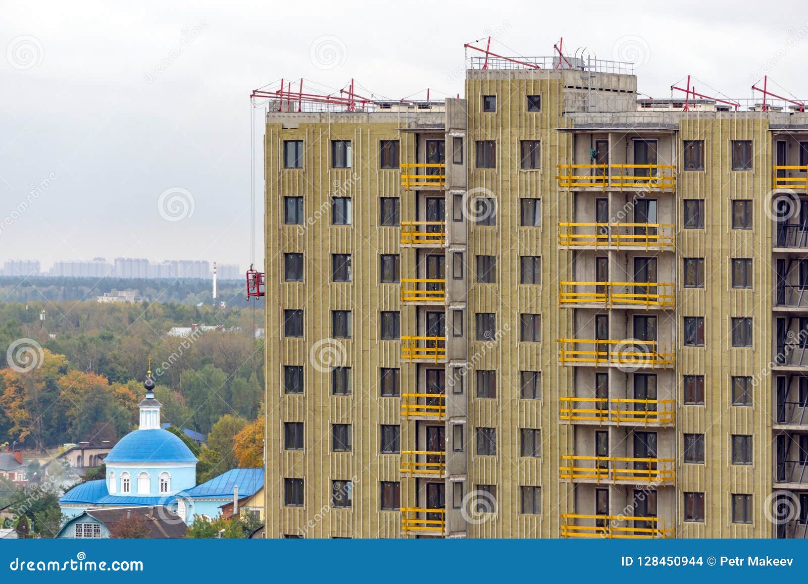 Facade Work on the Construction Site Stock Photo - Image of facade ...