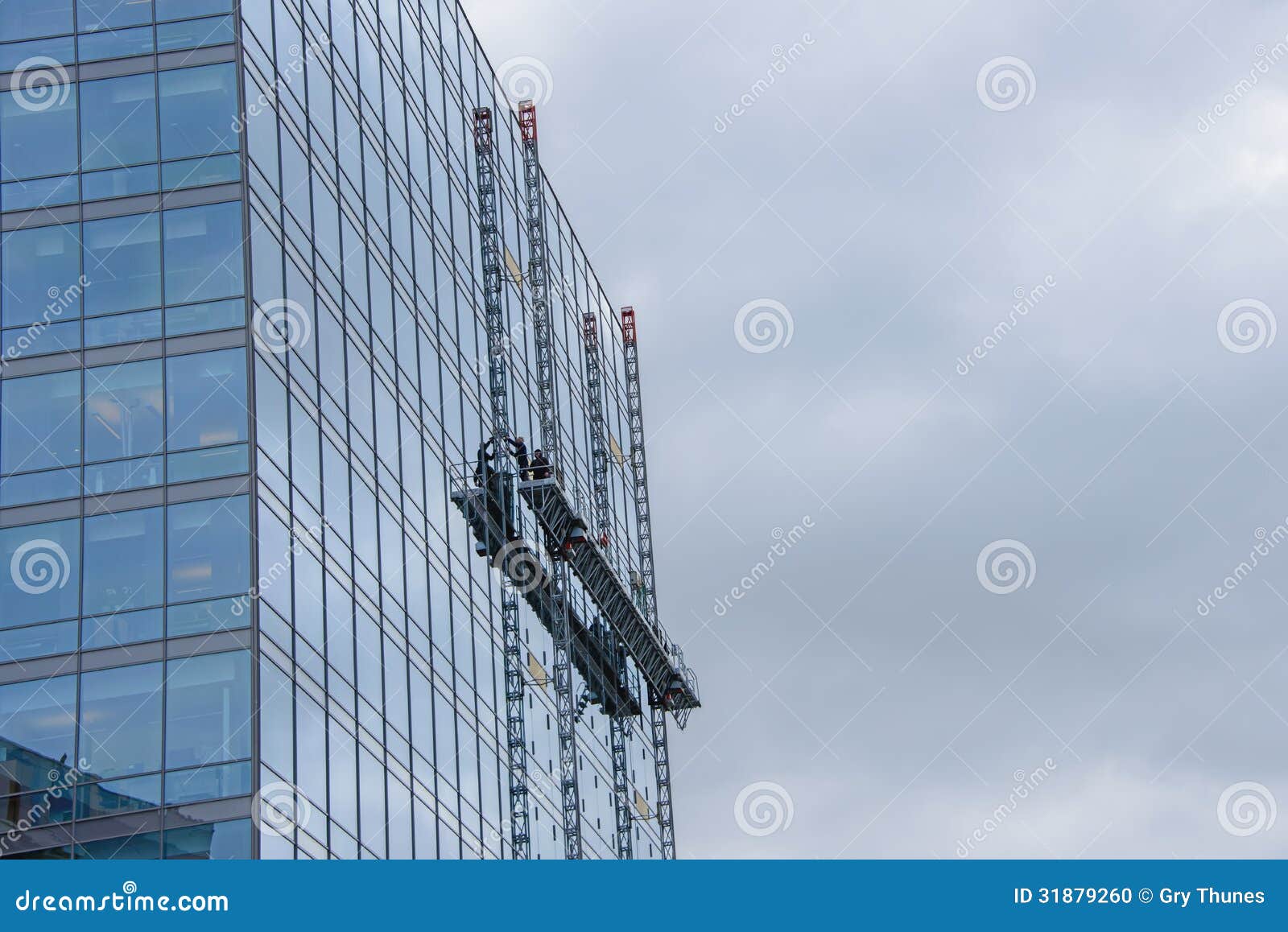 Facade Work on a Skyscraper Stock Photo - Image of scaffolding ...