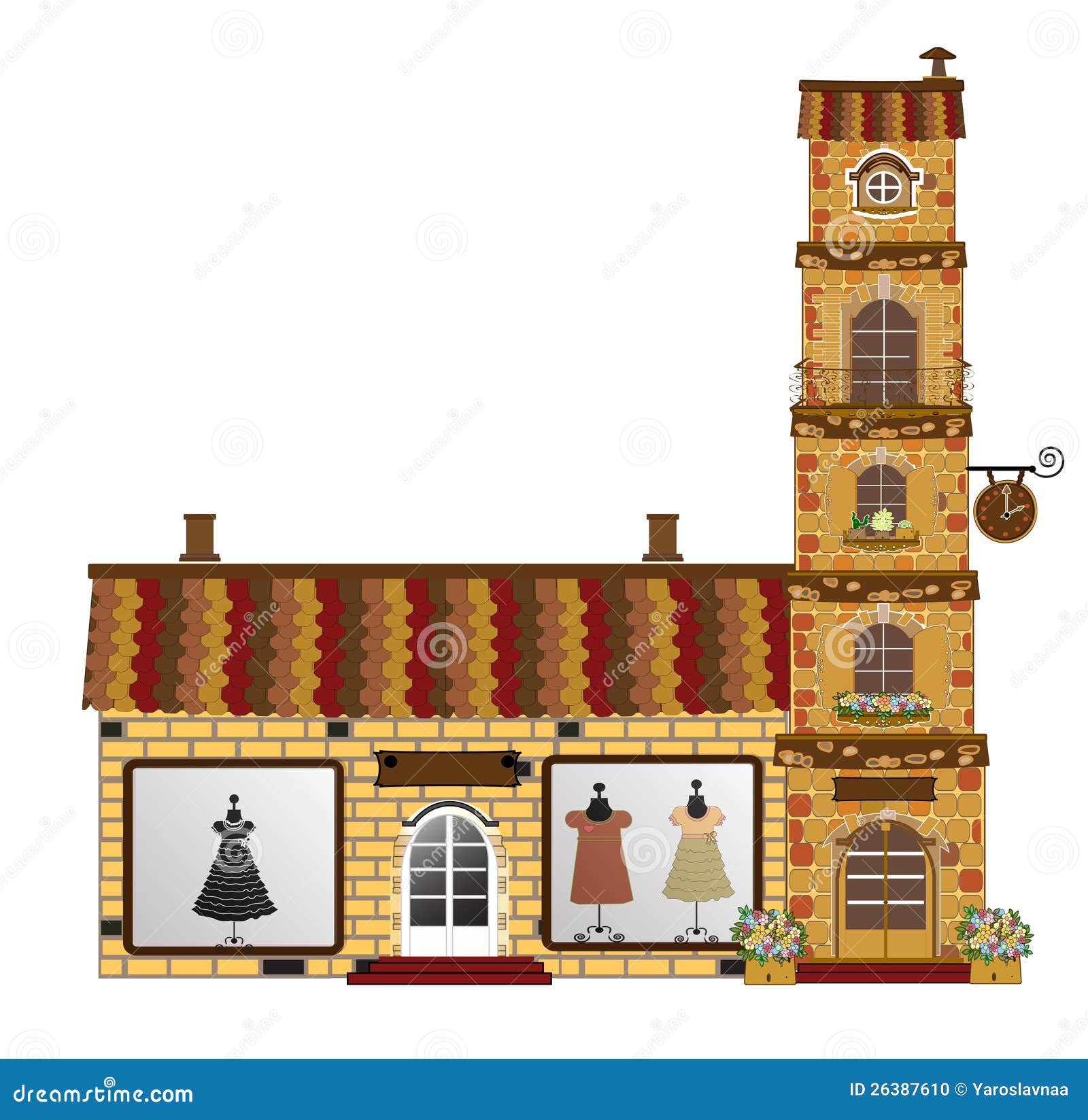 Facades vector stock vector. Illustration of scene, front - 26387610