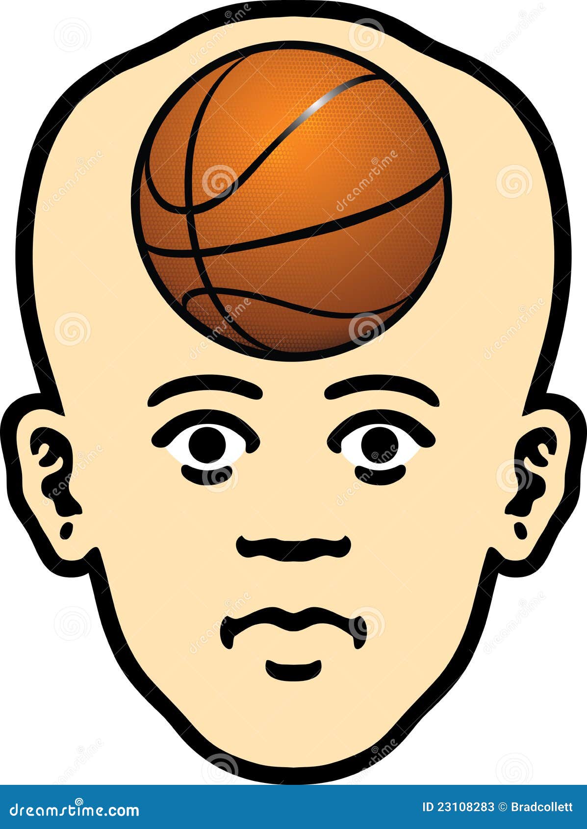 Face stock vector. Illustration of basketball, vector - 23108283