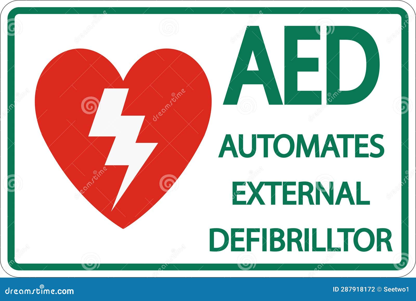 Face Adhesive AED Sign Symbol,label Icon on White Background Stock ...
