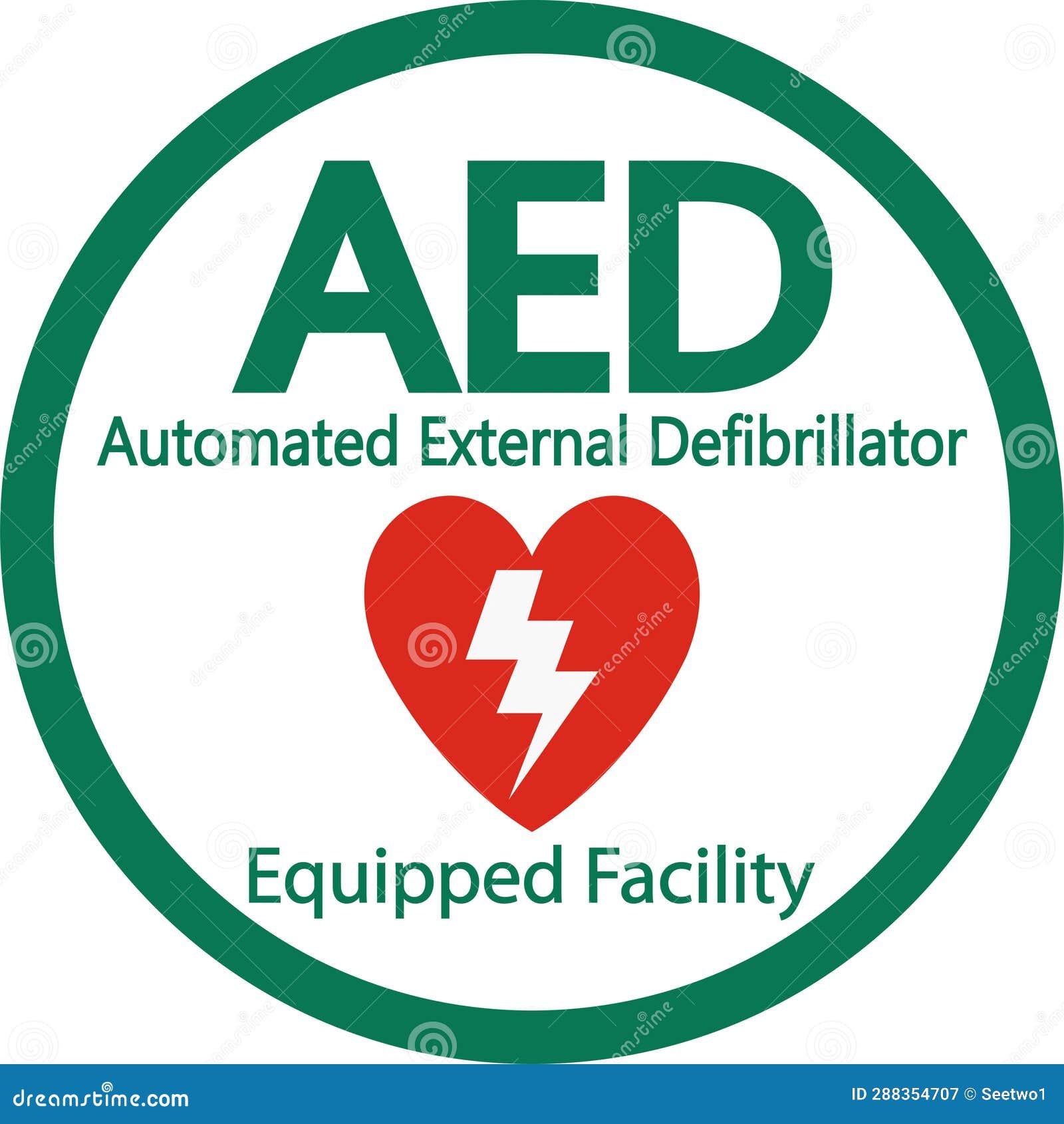 Face Adhesive AED Sign Symbol,label Icon on White Background Stock ...