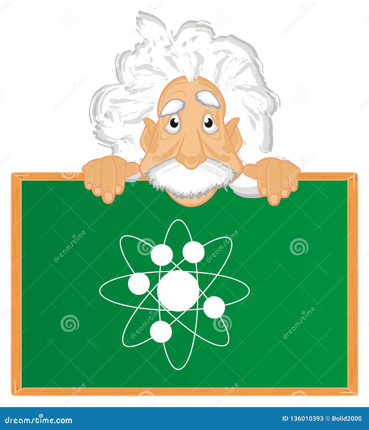 Face Of Albert Einstein With Sign On Board Royalty-Free Stock ...
