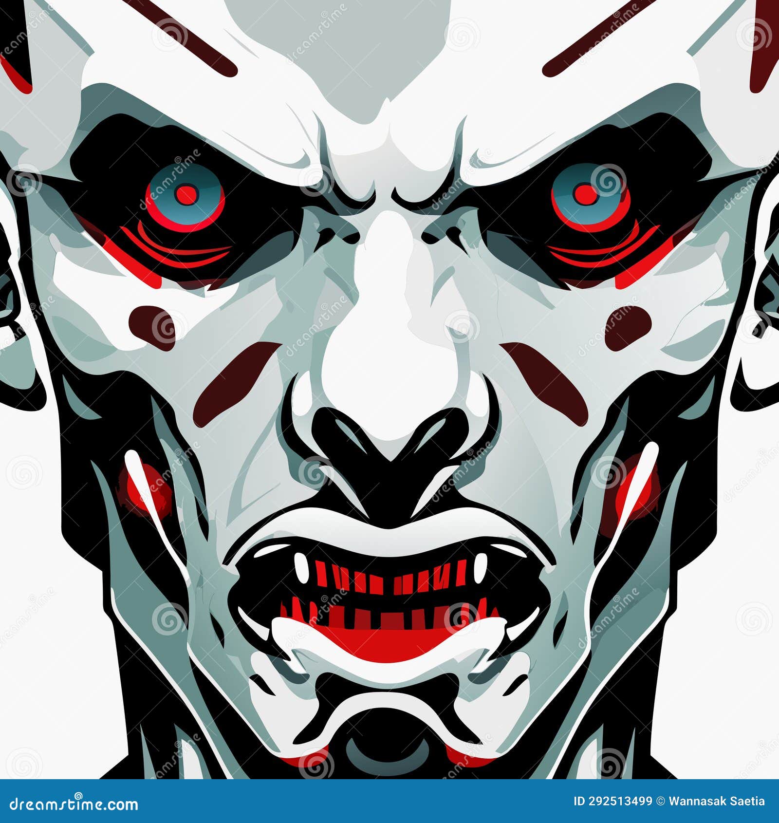 Face of an Alien in a Modern Style. Stock Illustration - Illustration ...