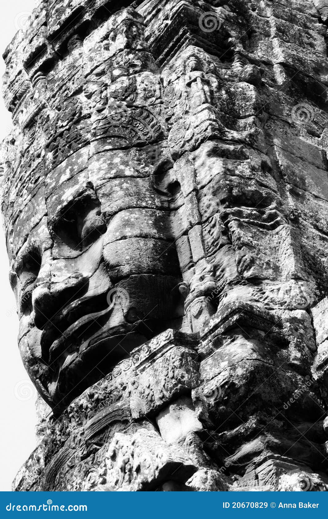 Face of Angkor Wat stock image. Image of south, east - 20670829