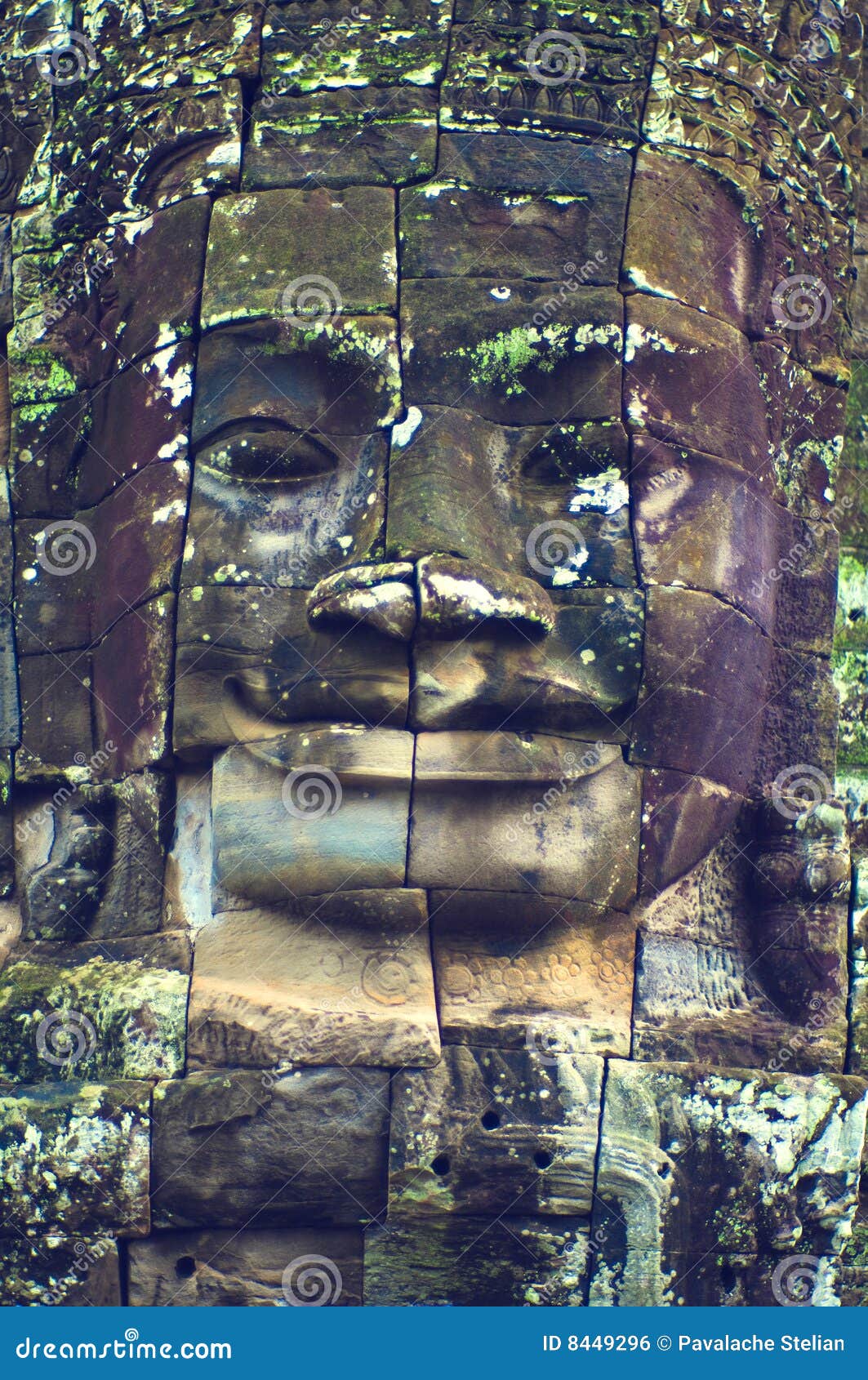 Face of Angkor Wat (Bayon Temple) Stock Photo - Image of colour ...
