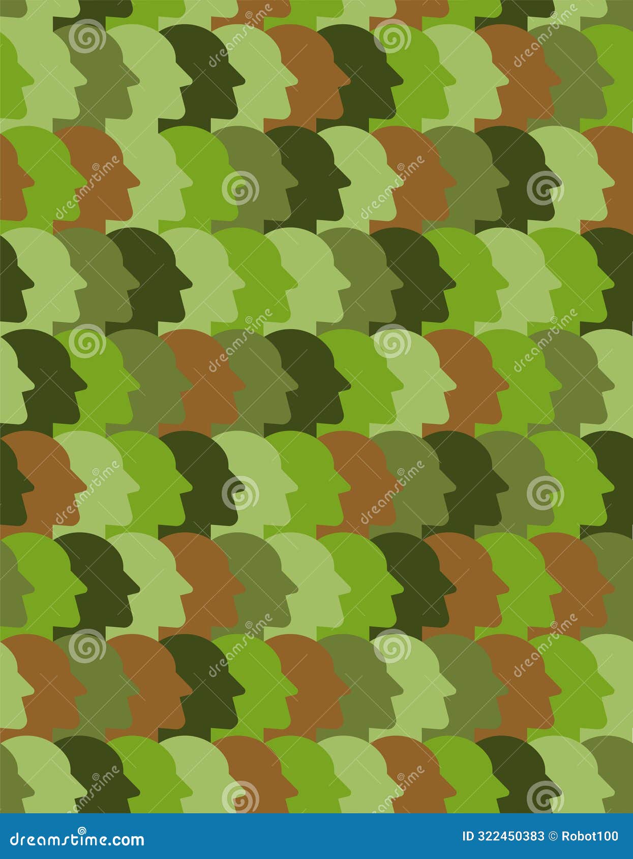 Face Army Pattern Seamless. Face Military Background Stock Vector ...