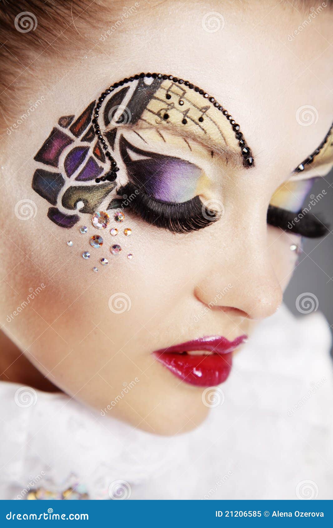 Face art stock image. Image of adult, glamour, fashion - 21206585