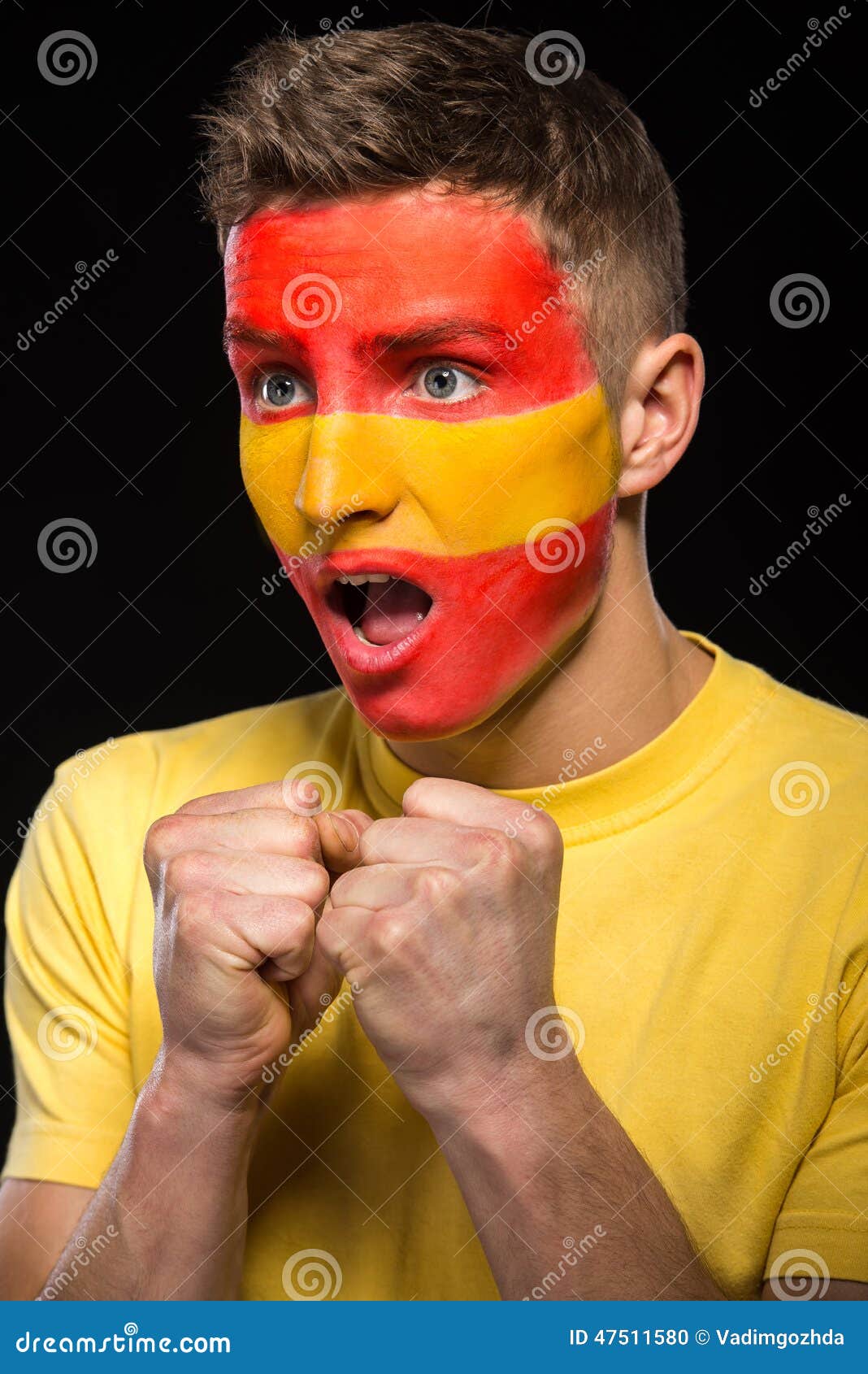 Face art. Flags. stock photo. Image of spain, looking - 47511580