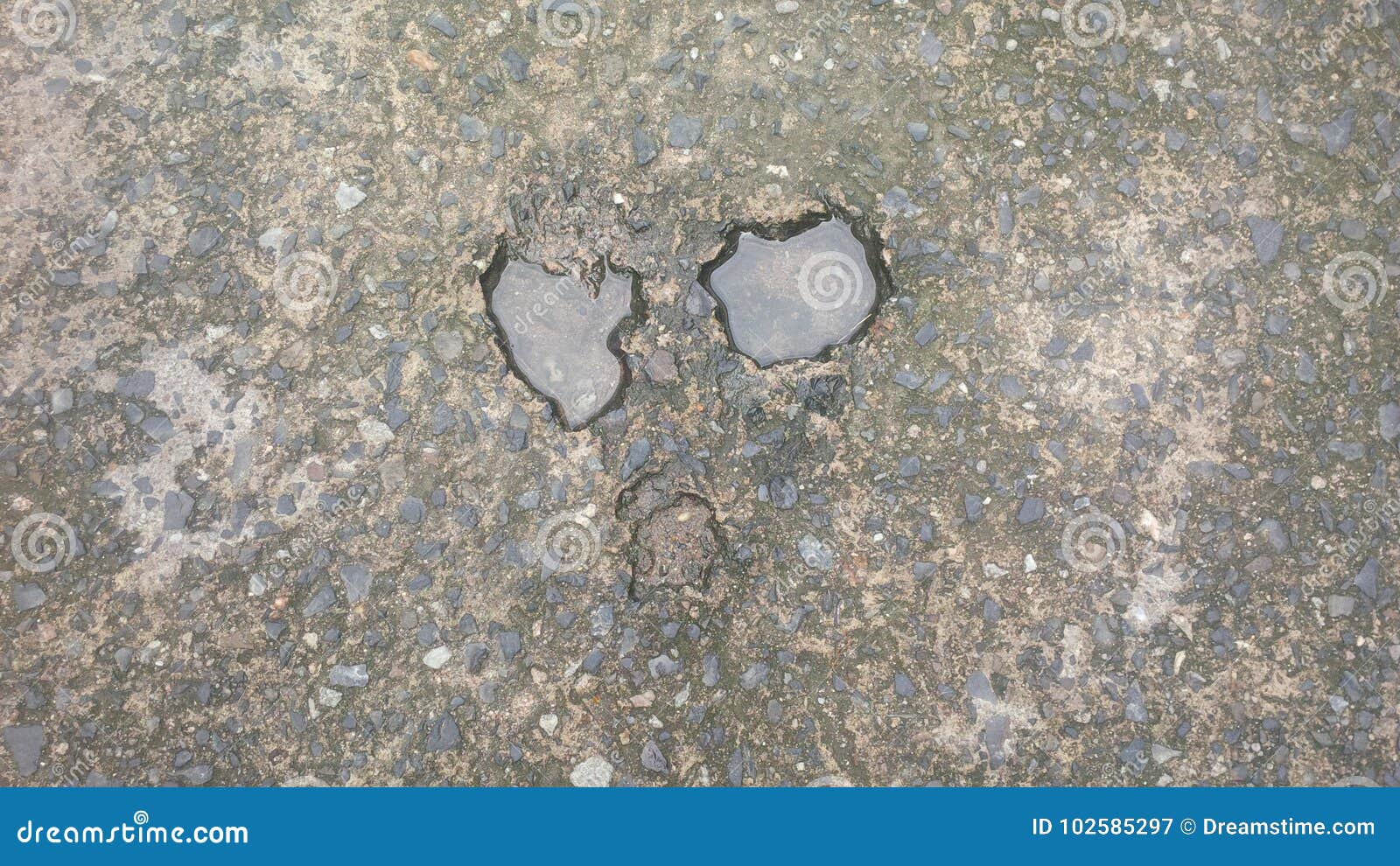 The face from the asphalt stock image. Image of face - 102585297