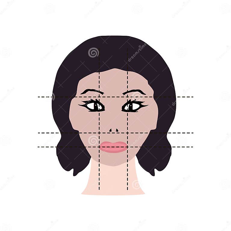 Face Asymmetry. Cosmetic Defect Stock Vector - Illustration of medicine ...