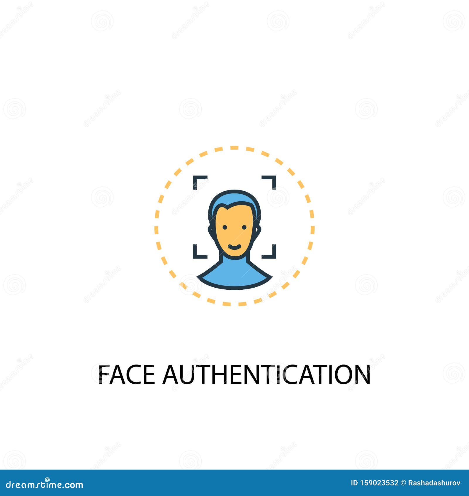 Face Authentication Concept 2 Colored Stock Vector - Illustration of ... Face Authentication Concept 2 Colored Stock Vector - Illustration of ...