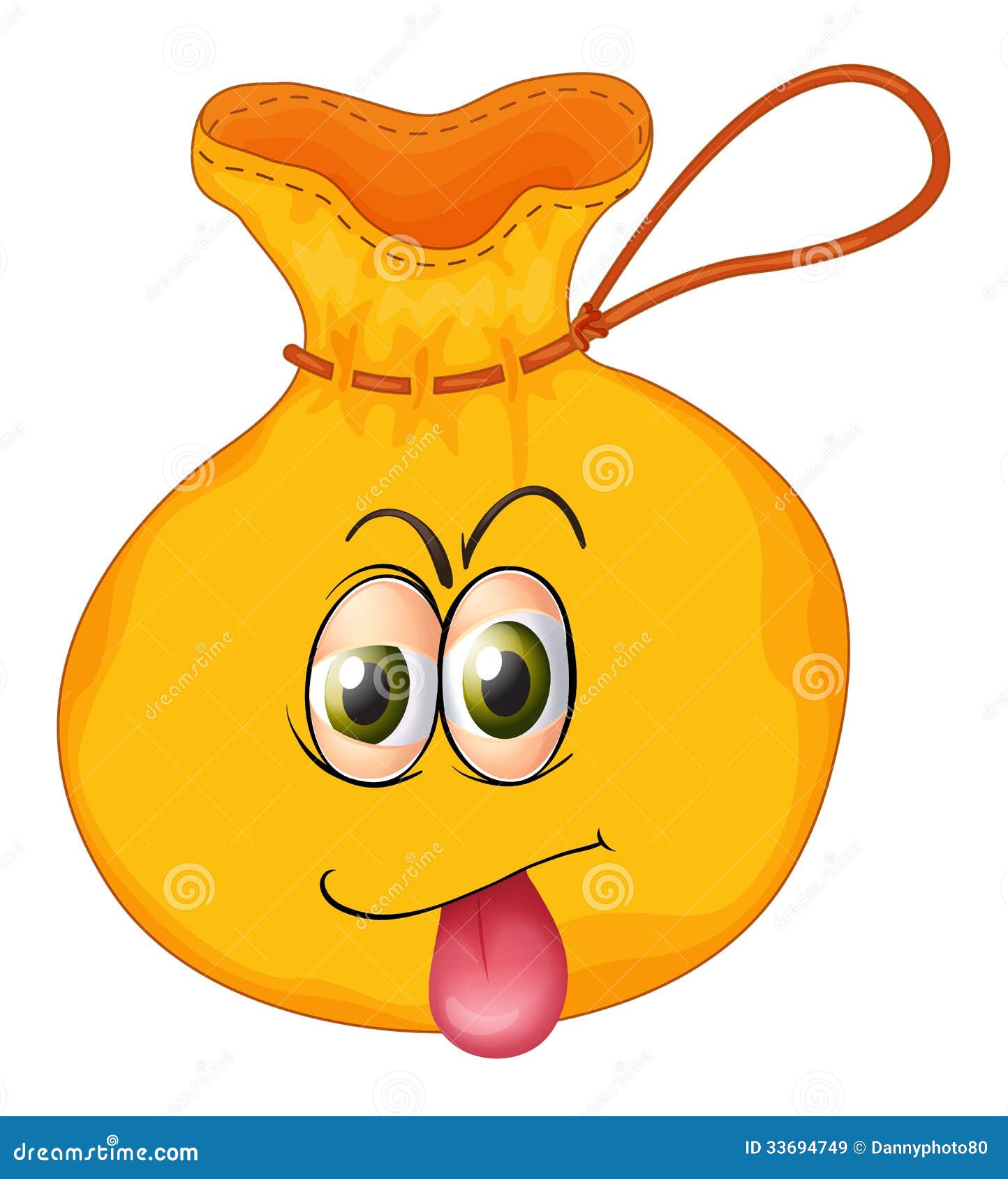 A face on a bag stock illustration. Illustration of background - 33694749