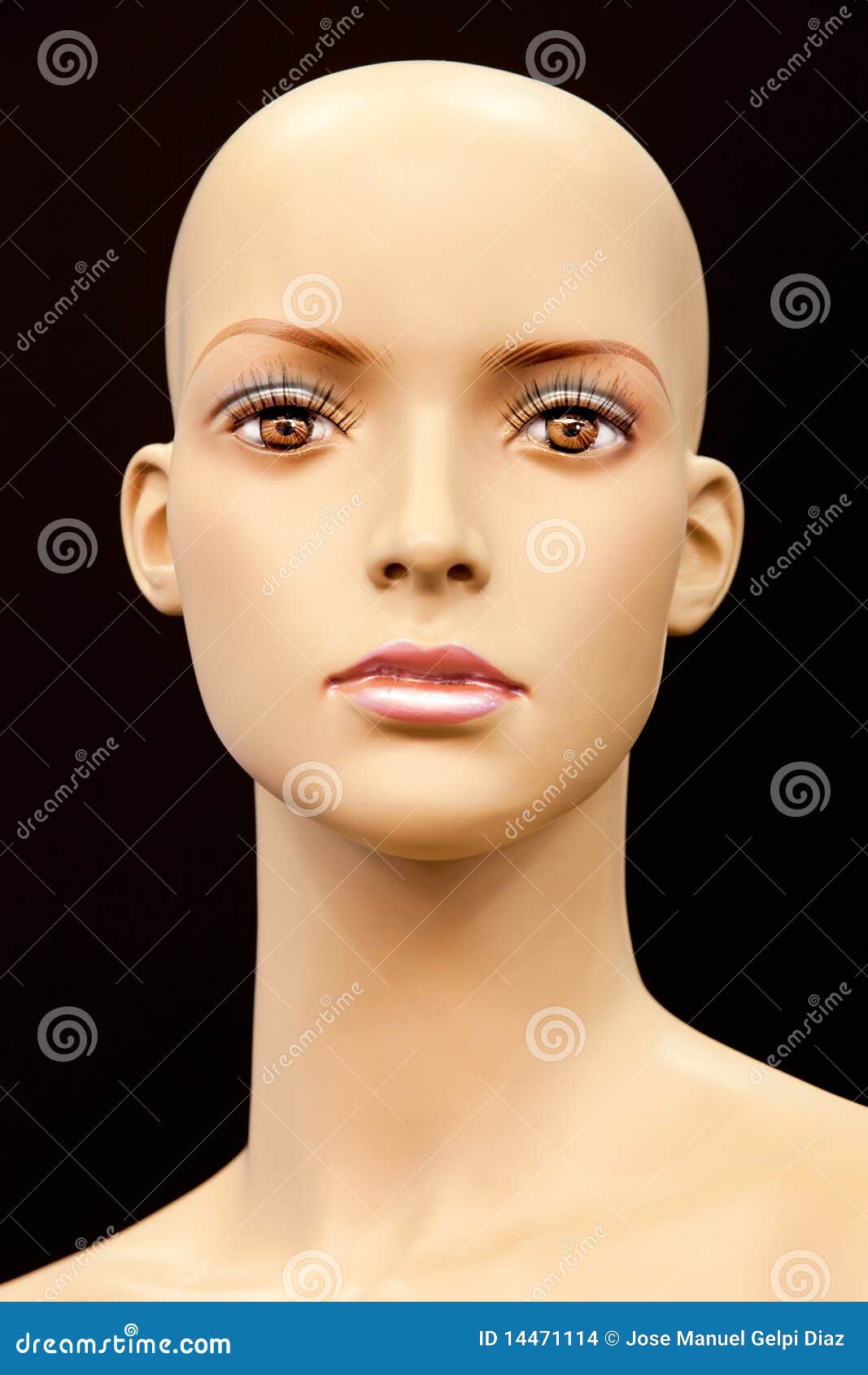 The Face Of The Mannequin Without Details. Plastic Head To Show Clothes ...