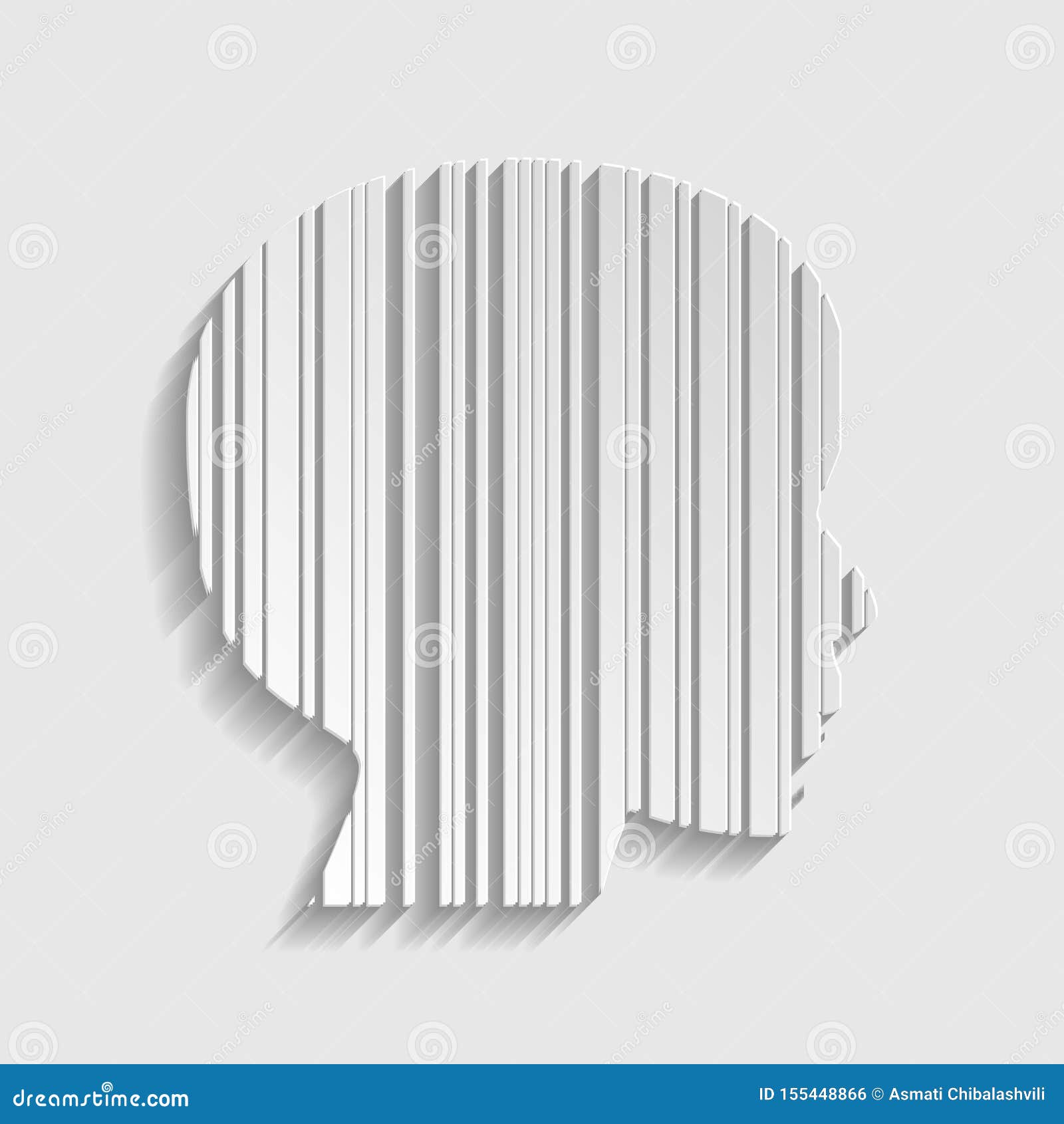 Face Barcode Sign. Paper Style Icon. Illustration Stock Illustration ...