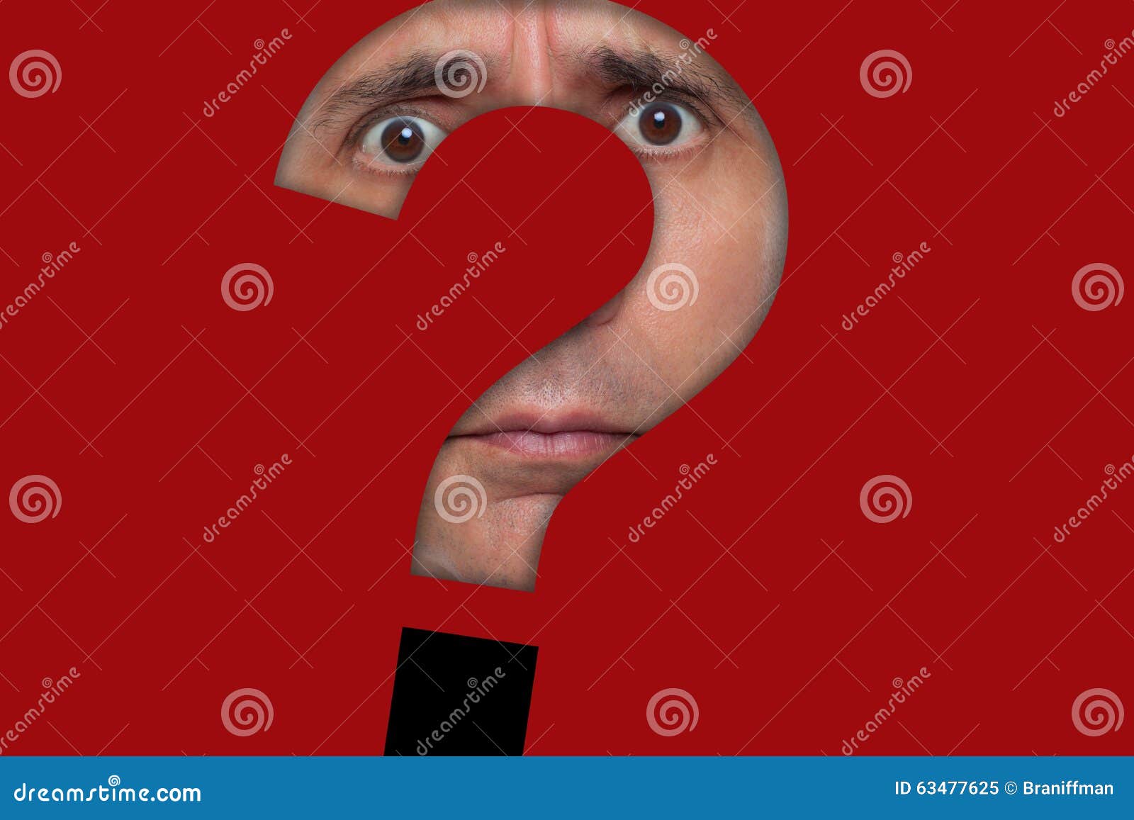Face Behind a Question Mark Stock Image - Image of shock, question ...