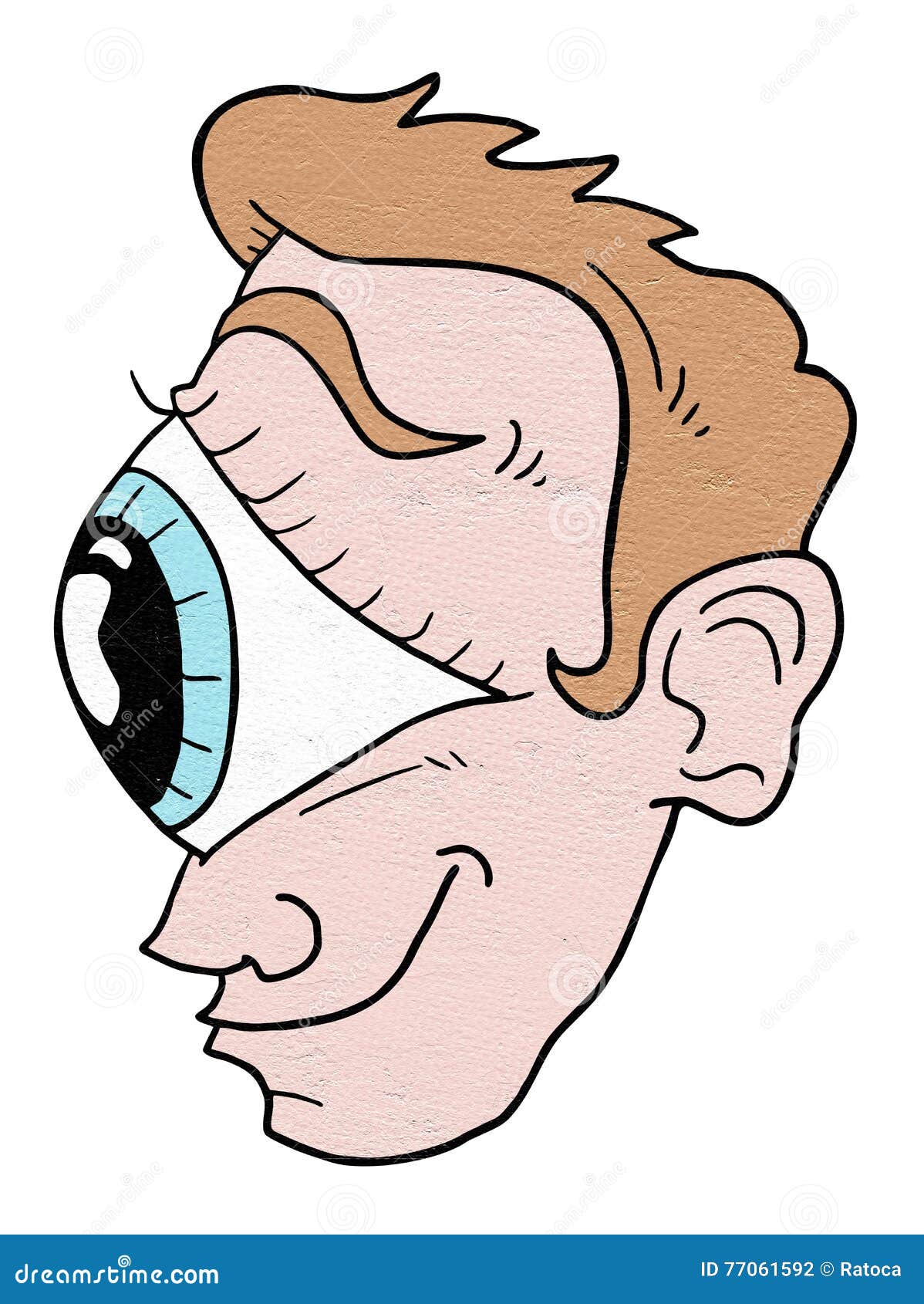 Face with big eye stock illustration. Illustration of design - 77061592
