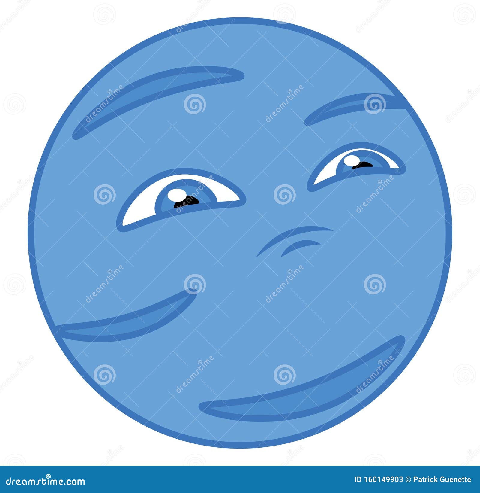 Blue Planet Neptune Vector or Color Illustration Stock Vector ...